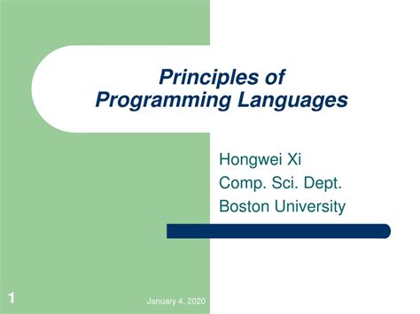 PPT - Principles of Programming Languages PowerPoint Presentation, free download - ID:9575022