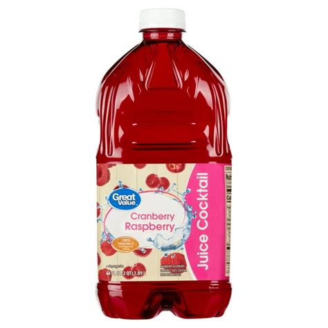 Great Value Cranberry Raspberry Juice Cocktail 64 Fl Oz Walmart
