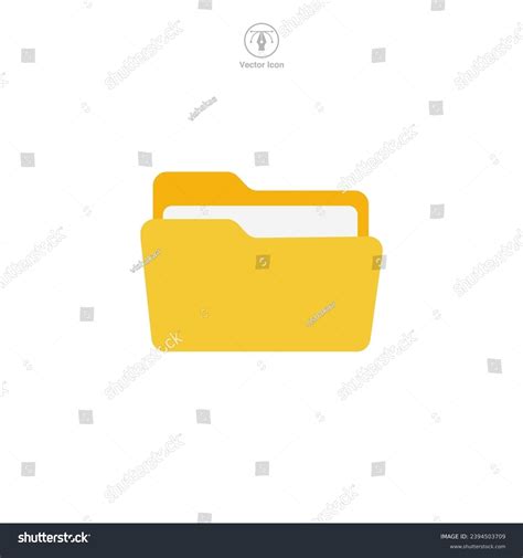 Folder Icon Symbol Vector Illustration Isolated Stock Vector Royalty