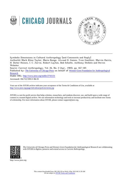Pdf Symbolic Dimensions Cultural Anthro 1985 Dokumentips