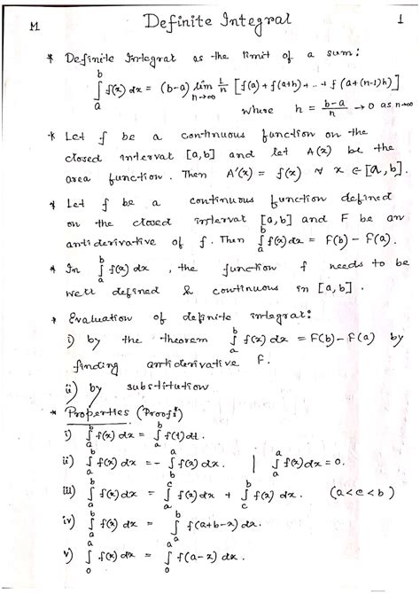 Definite Lecture Notes And Practice Materials Calculus Studocu
