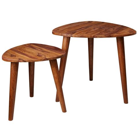 Möbelando Satztisch Design Satztisch Wl5574 Sheesham Massivholz
