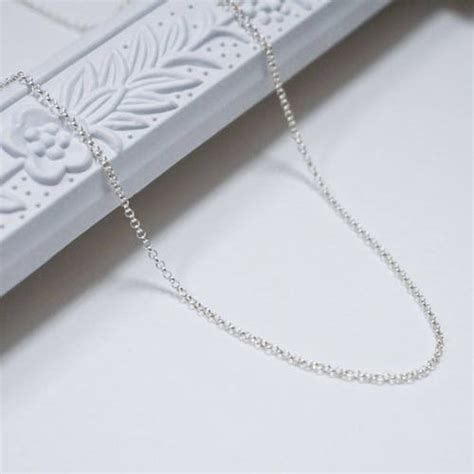 925 Sterling Silver Rolo Chain 18 Inches Made In Italy Silver Etsy Canada