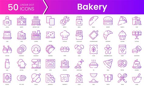 Set of kitchen icons gradient style icon bundle Vector Image