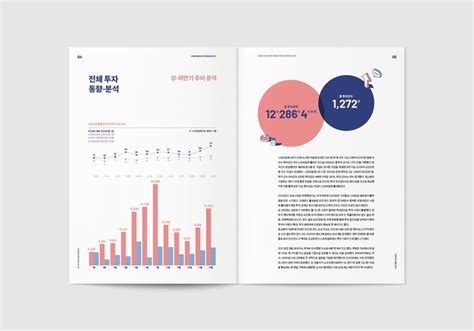 An Open Book With Graphs And Numbers On The Pages In English And Korean Language