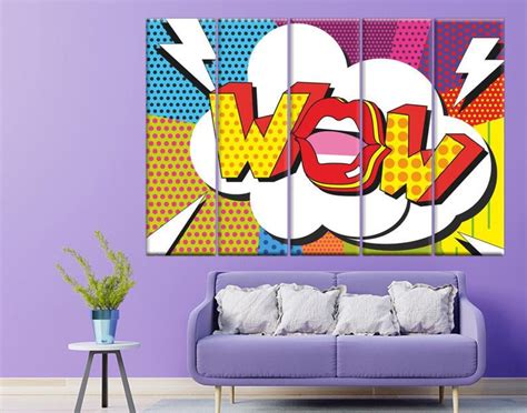 Pop Art Wall Art Comic Pop Art Woman Wow Omg Shock Comic Etsy