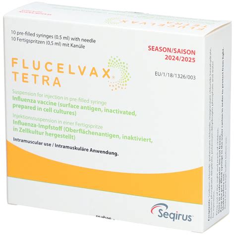 Flucelvax Tetra 2024 2025 Inj Susp F Spr M Kanüle 10x0 5 Ml Mit Dem E Rezept Kaufen Shop Apotheke