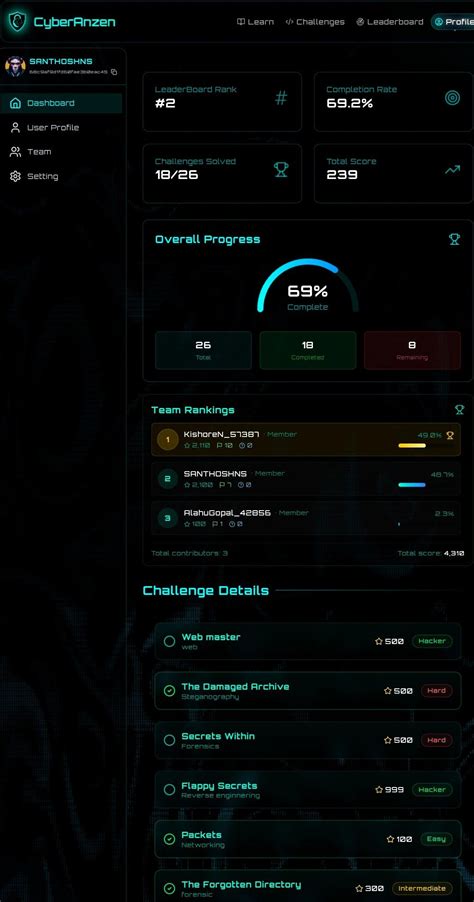 Ctf Cybersecurity Capturetheflag Ethicalhacking Learningbydoing Teamdarksec Ns Santhosh