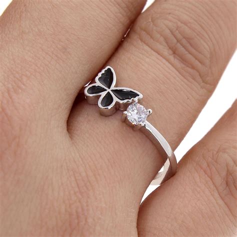 Mayorista Anillo De Cobre Cristal De Ciorconio Mariposa Dorado Con Oro FLORINA
