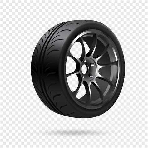 Ilustración Vectorial Rueda De Coche Icono 3d Realista Del Volante