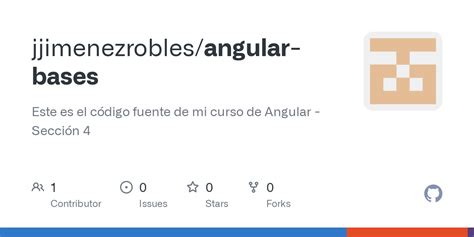 Github Jjimenezrobles Angular Bases Este Es El C Digo Fuente De Mi Curso De Angular Secci N