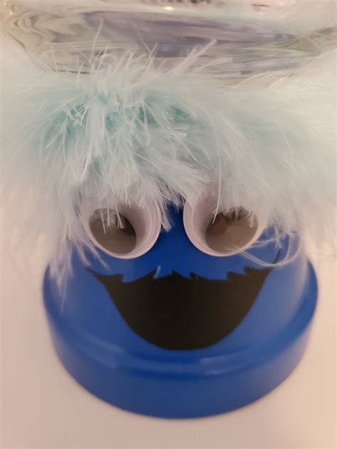 Blue Cookie Monster Candy Dish Blue Candy Dish Canister Cookies