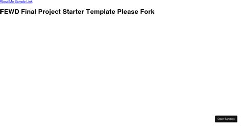 FEWD Final Project Starter Template Codesandbox