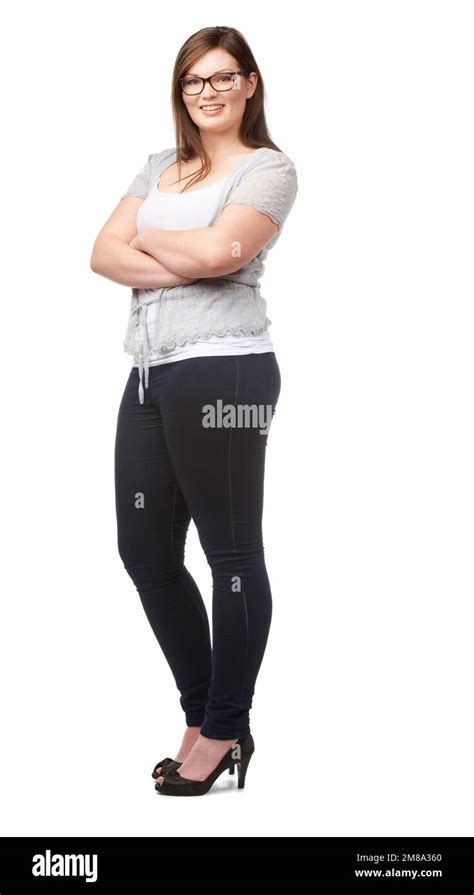 Full Bodied Confidence A Pretty Full Figured Woman Posing Confidently