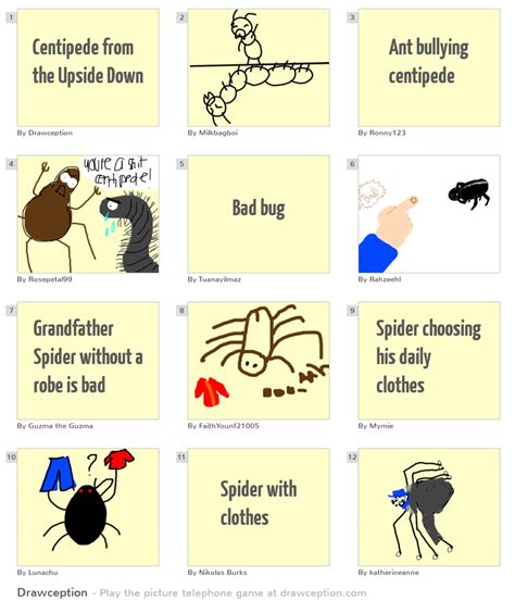 Centipede From The Upside Down Drawception