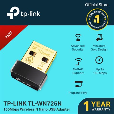 TP Link TL WN725N 150Mbps Wireless N Nano USB Adapter WiFi Receiver