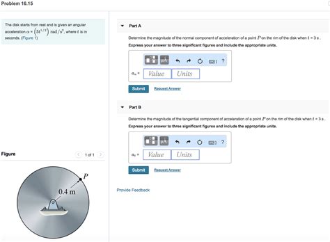solved problem 16 15 the disk starts from rest and is given