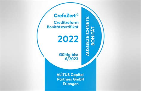 ALÌTUS Capital Partners jetzt von Creditreform zertifiziert