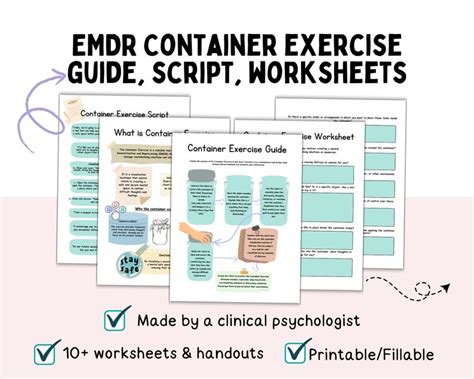 EMDR Container Exercise EMDR Worksheets For Therapists EMDR Client