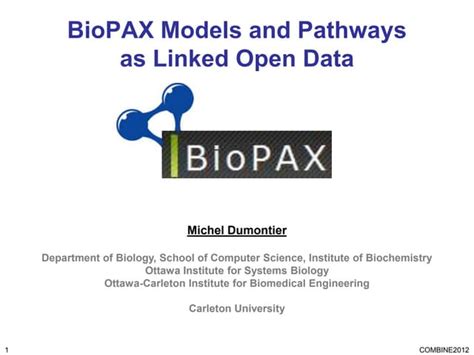 Biopax Models And Pathways Ppt