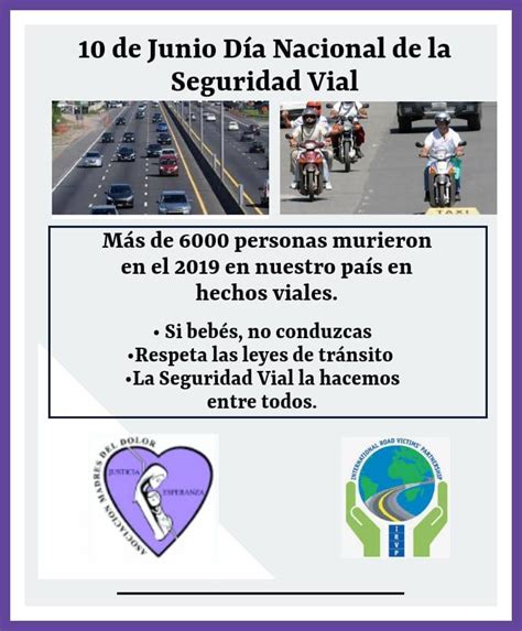 10 De Junio Se Conmemora El Día Nacional De La Seguridad Vial Portal