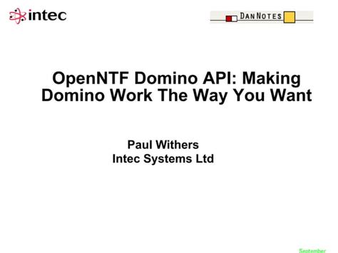Dannotes 2013 Openntf Domino Api Ppt