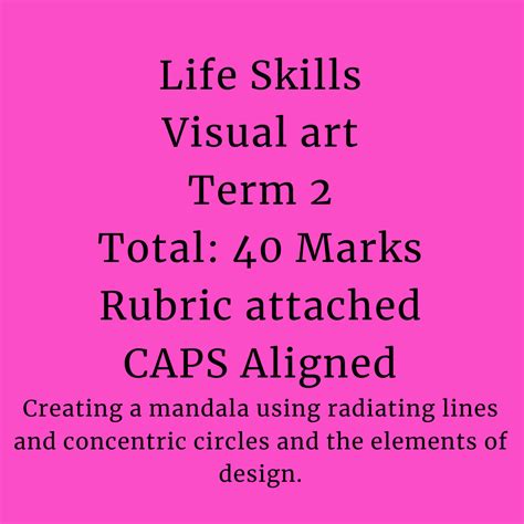 Life Skills Grade 6 Visual Art Term 2 Assessment • Teacha