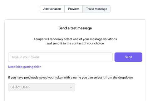 Sending A Test Message