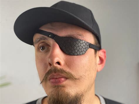 Leather Eye Patch With Pattern Eyepatch Man Eye Patch Woman Etsy