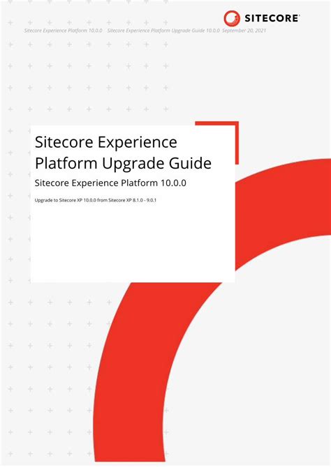 Pdf Sitecore Experience Platform Upgrade Guide 100 Dokumentips