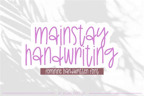 Instant OTF Font Mainstay Handwriting Font Cute Etsy