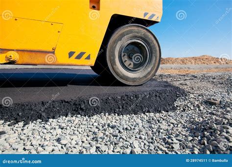 Asfalto Que Pavimenta Trabalhos Imagem De Stock Imagem De Estrada