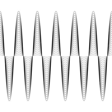 Premium Vector Set Of Waves With Augmented Amplitude The Vector Of