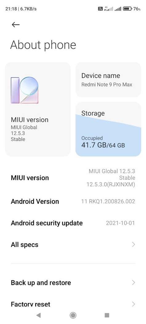 Redmi Note 9 Pro Max Miui Software Update Tracker [update Miui 12 5 3
