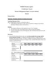 Tutorial Activity Week 7 Class B Docx MMM267 Business Logistics T3
