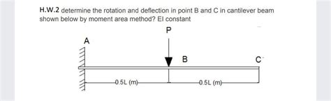 Solved H W Determine The Rotation And Deflection In Point Chegg