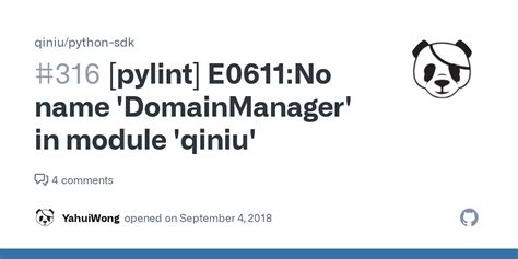 [pylint] e0611 no name domainmanager in module qiniu · issue 316