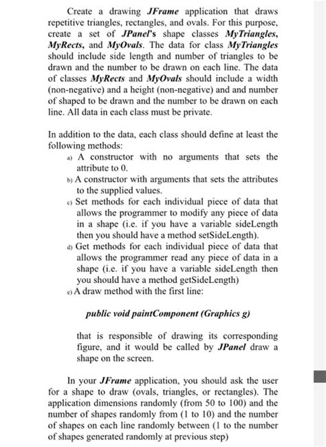 Solved Create A Drawing Jframe Application That Draws Chegg