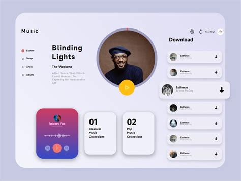 created a music app ui using html and css aman singh posted on the