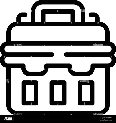 Toolkit Icon Outline Vector Tool Box Open Kit Stock Vector Image
