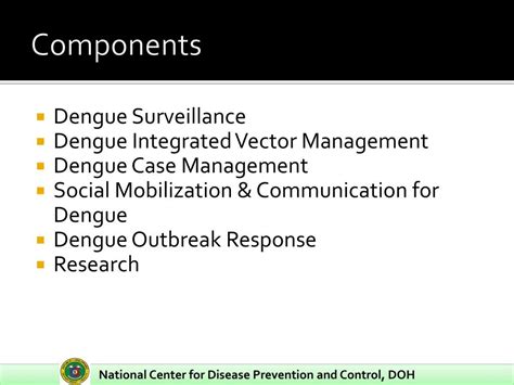 Ppt National Dengue Prevention And Control Program Powerpoint