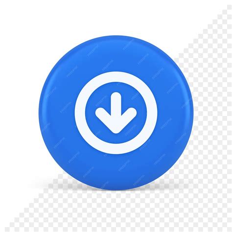 premium psd down arrow circle frame button web interface pointer