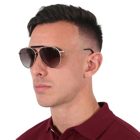 Tom Ford Raphael Gradient Brown Pilot Mens Sunglasses Ft0995 32f 59