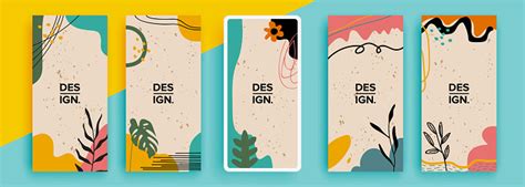 소셜 네트워크 스토리 벡터 일러스트레이션을 위한 트렌디한 편집 가능한 템플릿입니다 소셜 미디어를 위한 디자인 배경 Brand Name Online Messaging