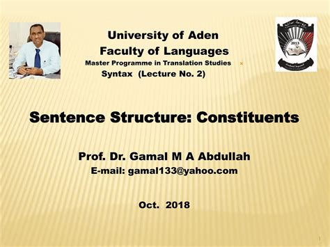 Lecture 2 Sentence Structure Constituents Pdf