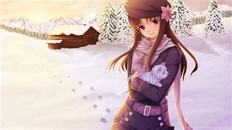 Cute Winter Anime Wallpapers Top Free Cute Winter Anime Backgrounds