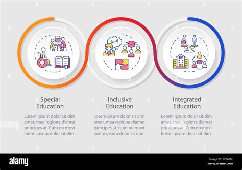 Approaches To Education Infographics Circles Sequence Stock Vector Image And Art Alamy