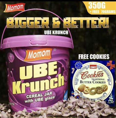 Free Cookies Momom Ube Krunch Rainbow Crunch Chocolate Crunch