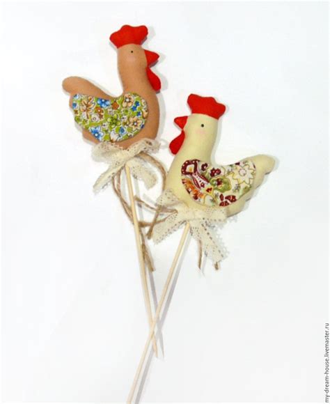 Петушки текстильные в интернет магазине на Ярмарке Мастеров Старый Оскол доставка по России