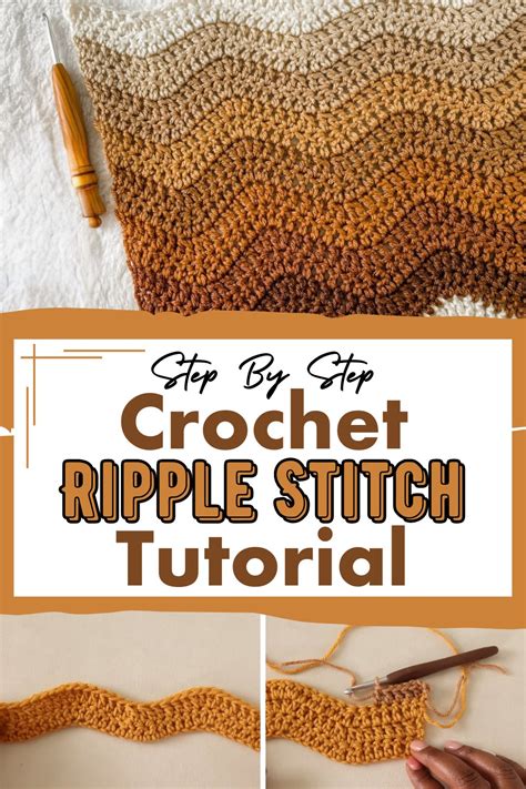 Easy Crochet Ripple Stitch Tutorial Step By Step All Thing Crafts